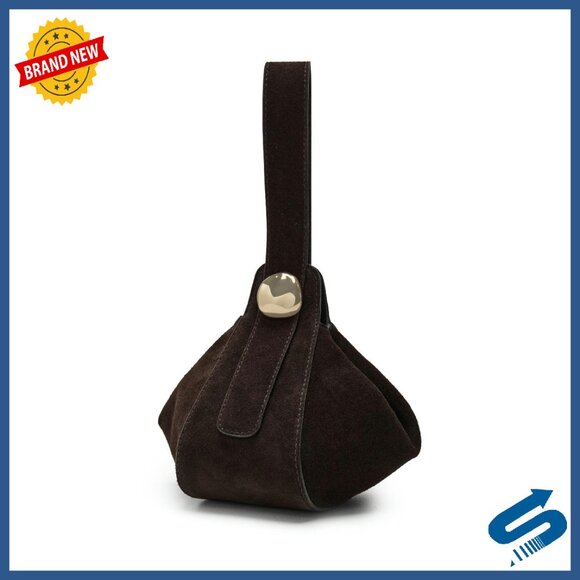 Bags | Suede Drop Handle Shoulder Bag Organic Leather Handheld Purse ...
